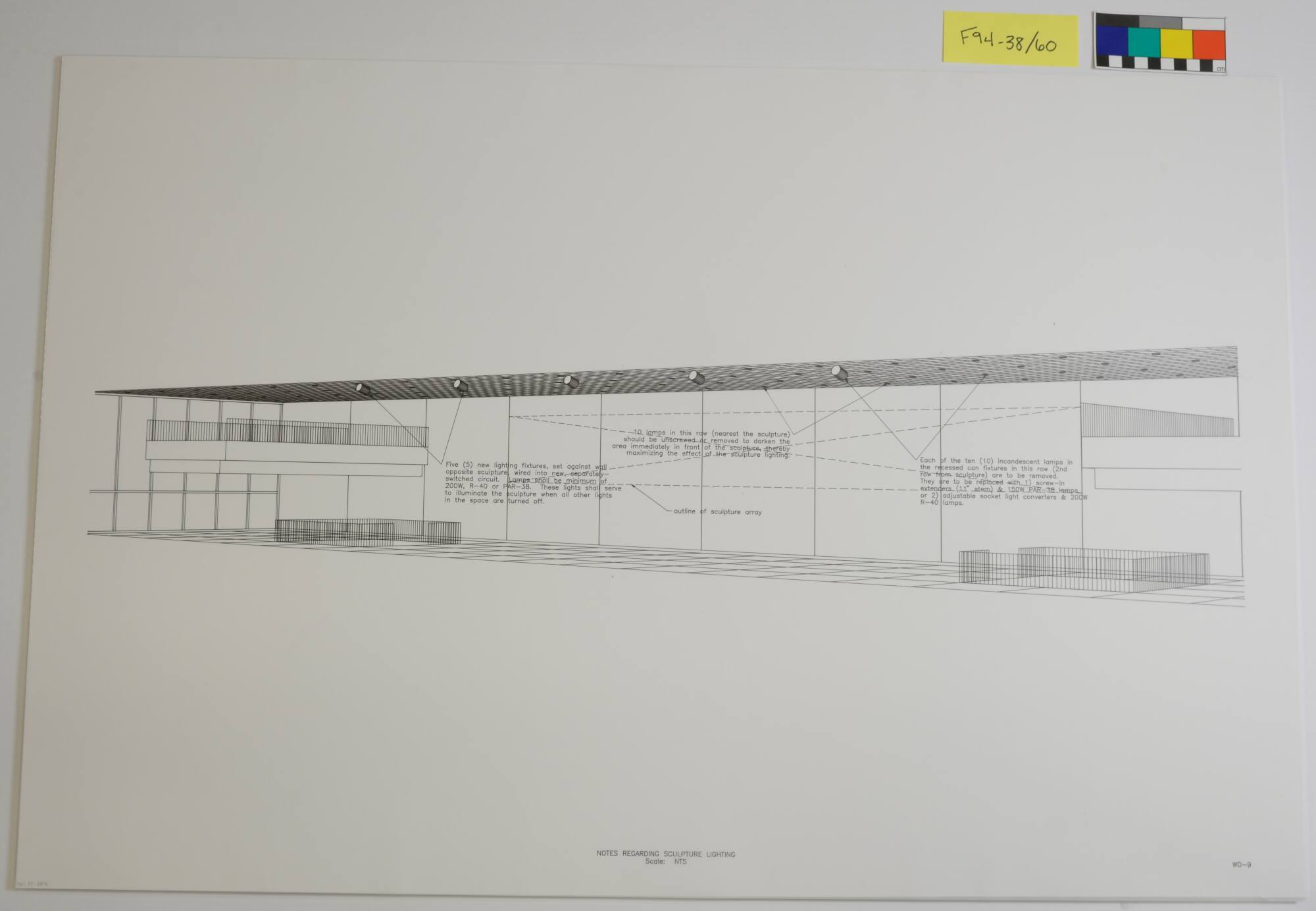 Working Drawing, Project: "Radiant Range," Assembly Hall Gallery, Tulsa ...