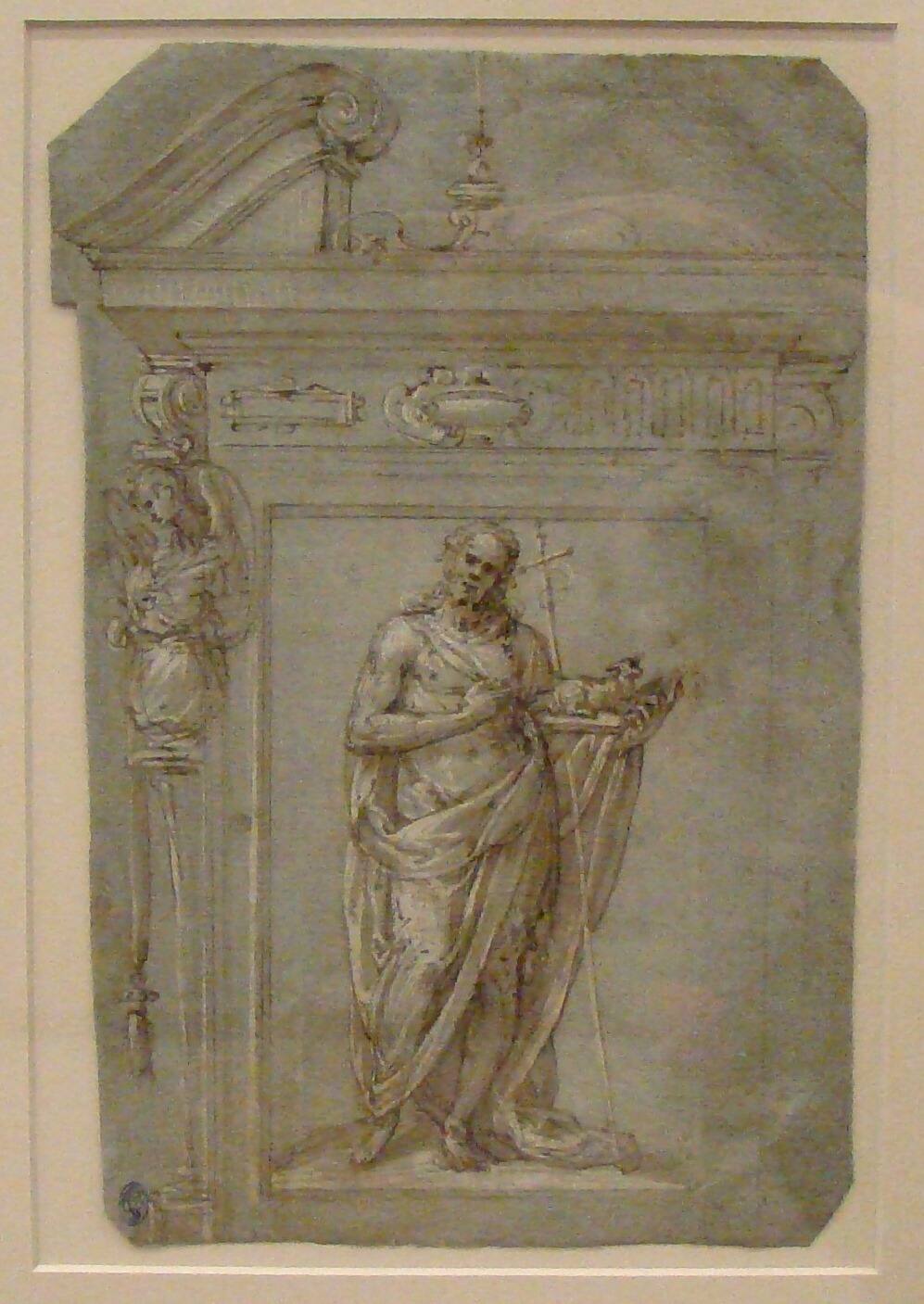 Design for an Aedicule with a Statue (?) of Saint John the Baptist ...